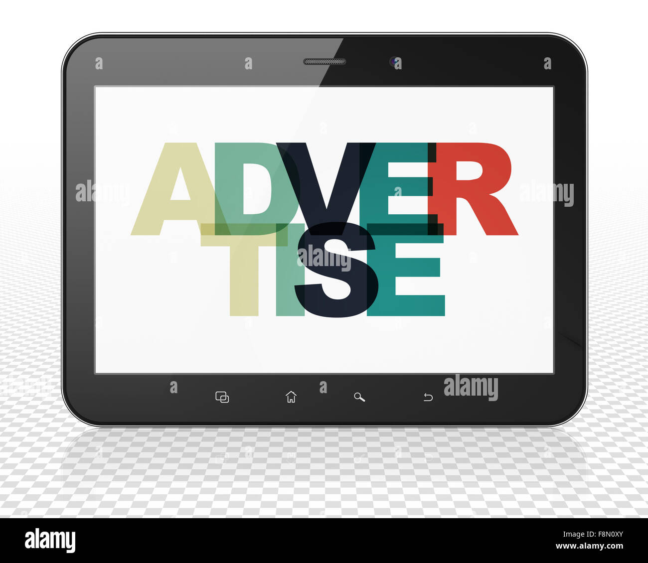 Advertising concept: Tablet Pc Computer with Advertise on display Stock ...