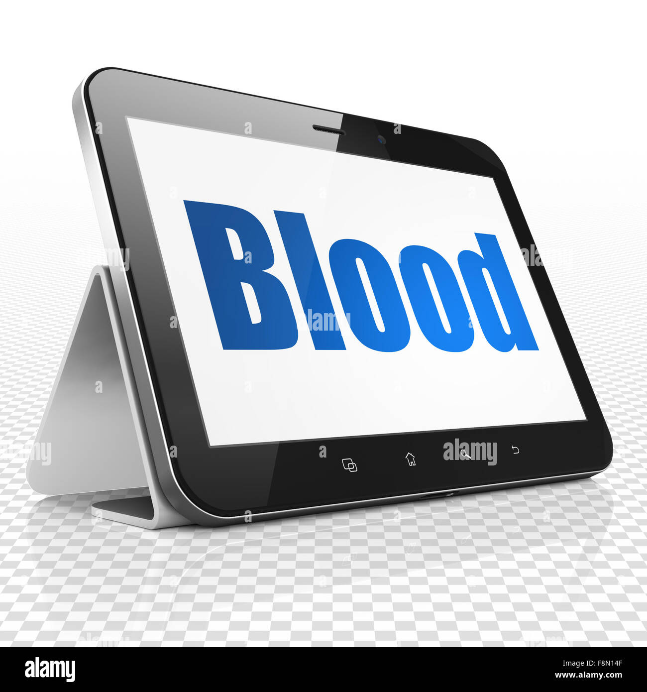 Medicine concept: Tablet Computer with Blood on display Stock Photo - Alamy