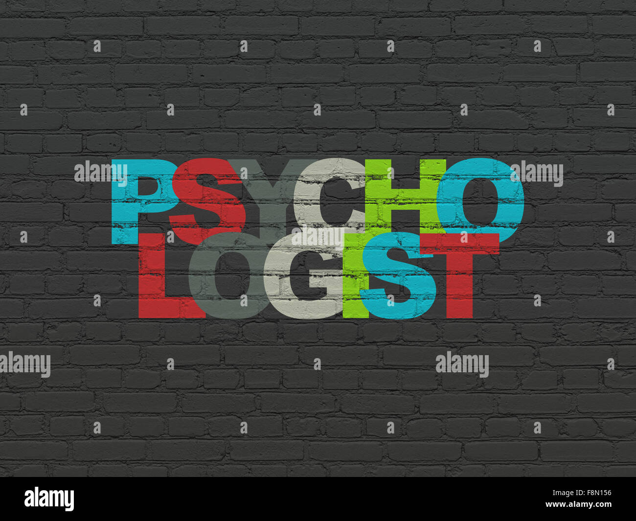 Healthcare concept: Psychologist on wall background Stock Photo - Alamy