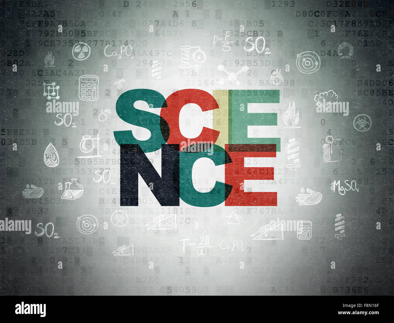Science concept: Science on Digital Paper background Stock Photo - Alamy