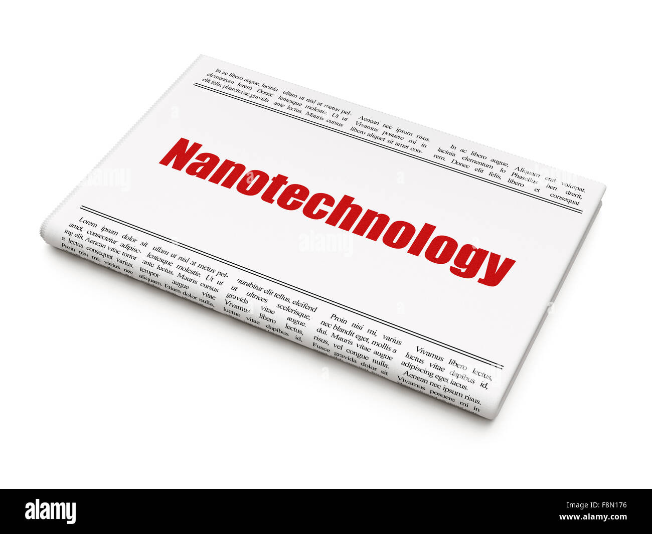 Science concept: newspaper headline Nanotechnology Stock Photo - Alamy