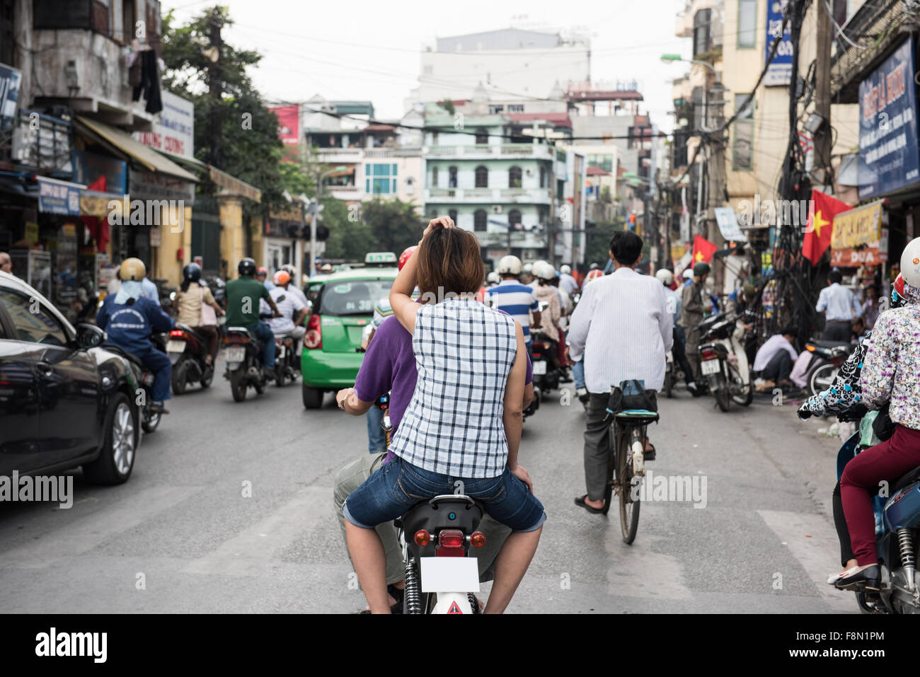 Busy Hanoi City Street Stock Photo - Alamy