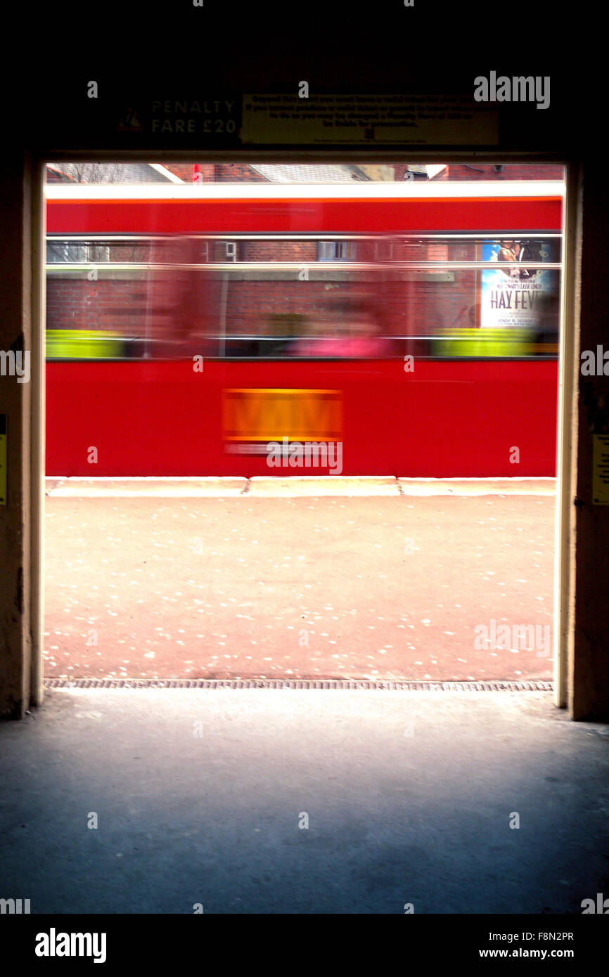 Newcastle Metro train at West Jesmond station Stock Photo - Alamy