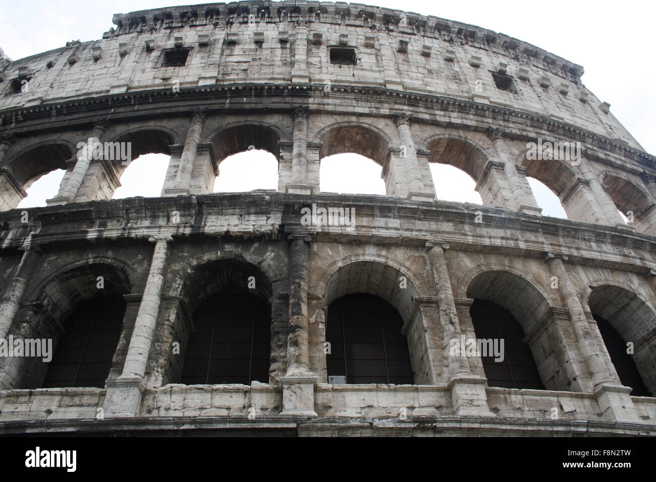 Closeup of Colosseum Wall with Arch Windows Stock Photo - Alamy