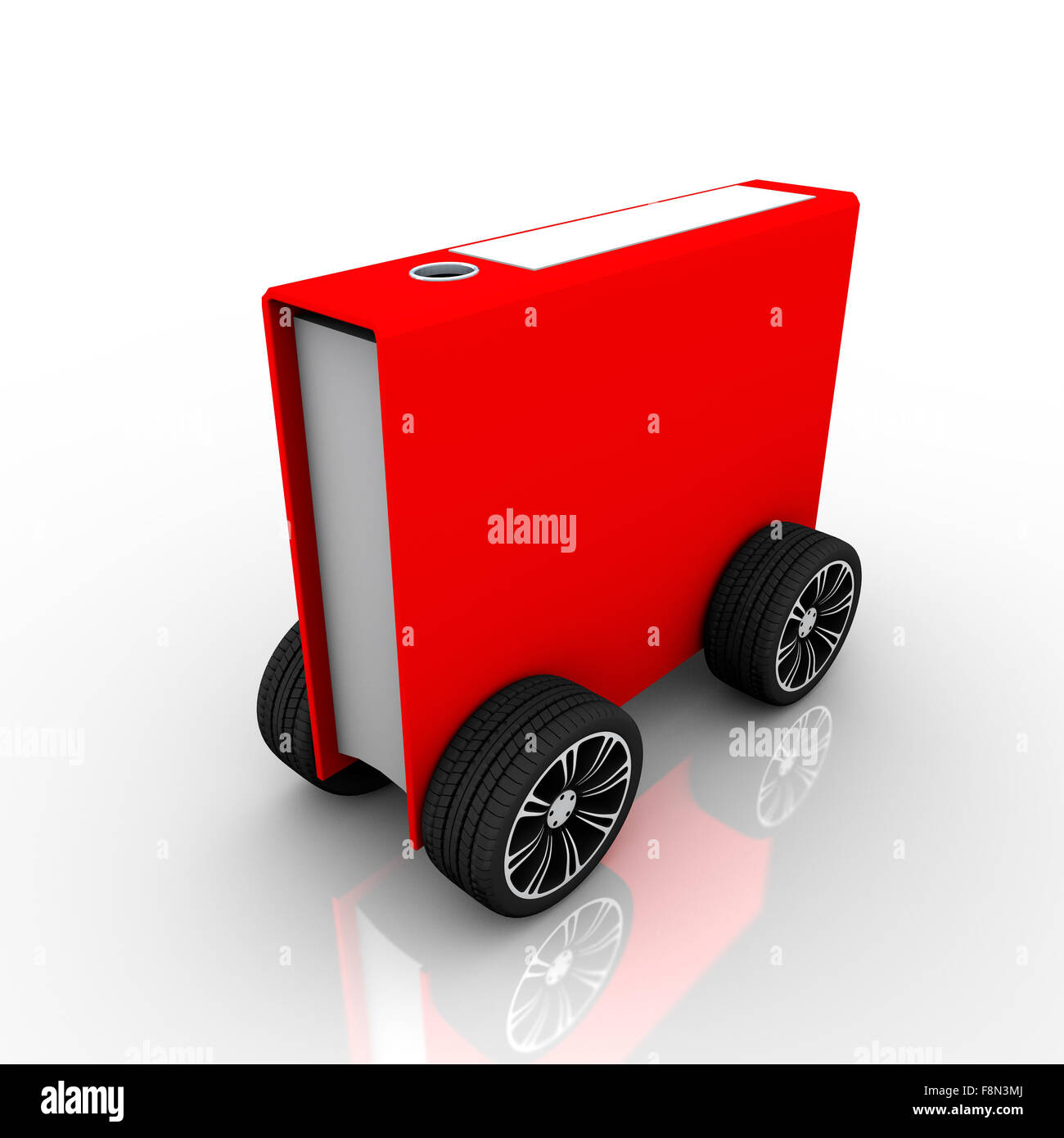 folder for Documents on Wheels isolated on white background Stock Photo ...