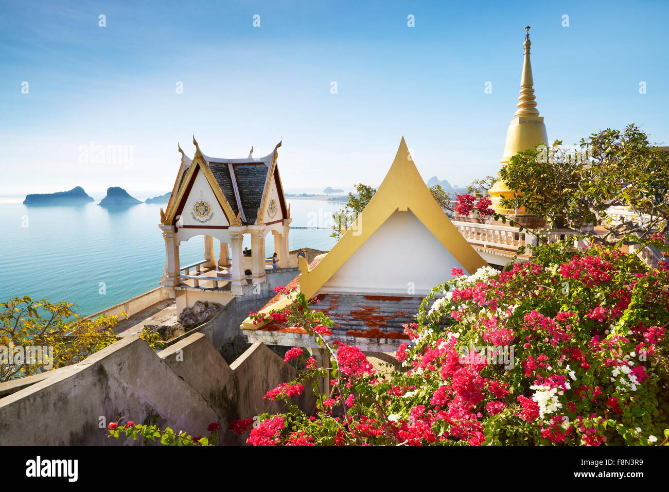Thailand - Buddhist small monastery on the Khao Chong Krachok mountain ...