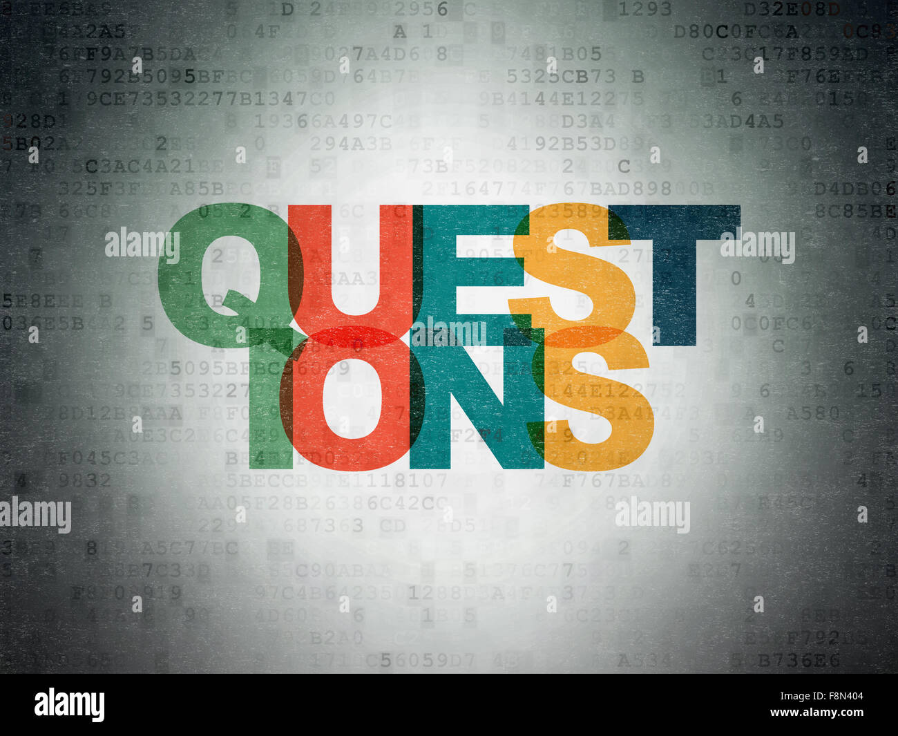 Learning concept: Questions? on Digital Paper background Stock Photo ...