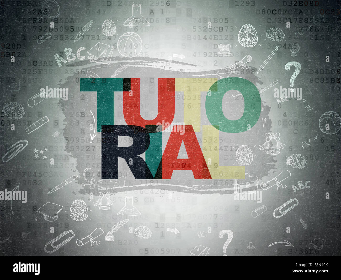 Learning concept: Tutorial on Digital Paper background Stock Photo - Alamy