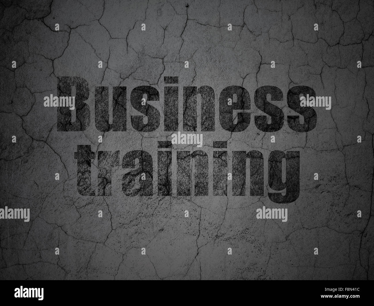 Learning concept: Business Training on grunge wall background Stock ...