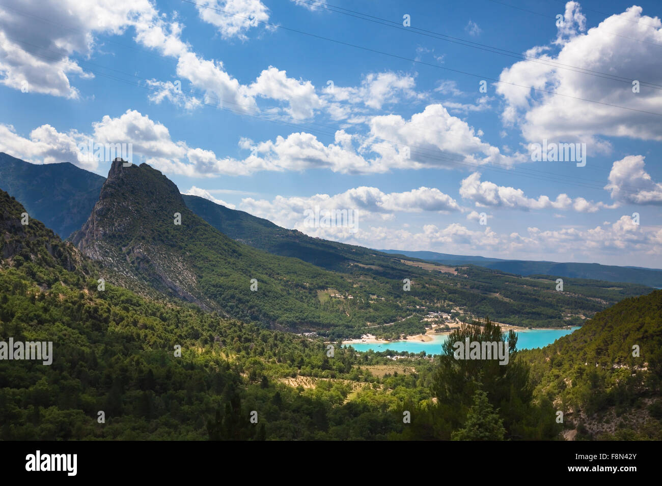 st croix lake les gorges du verdon provence france. top view Stock ...