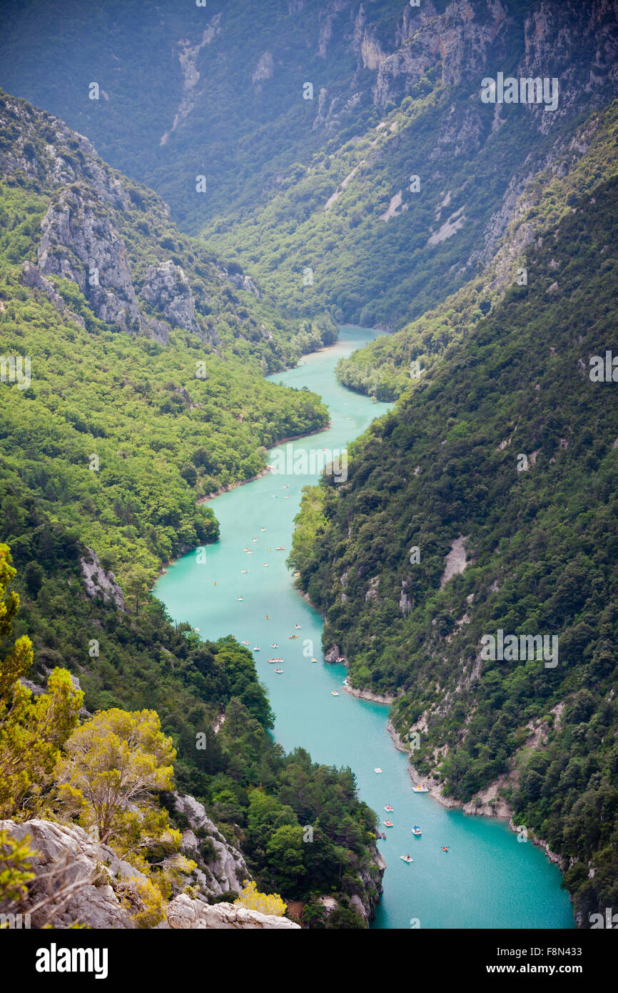 st croix lake les gorges du verdon provence france. top view Stock ...