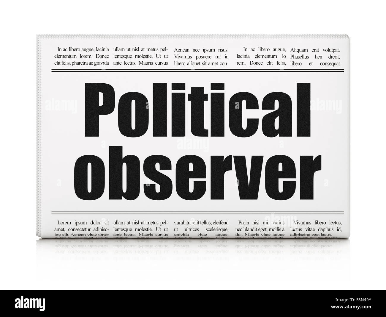 Politics concept: newspaper headline Political Observer Stock Photo - Alamy