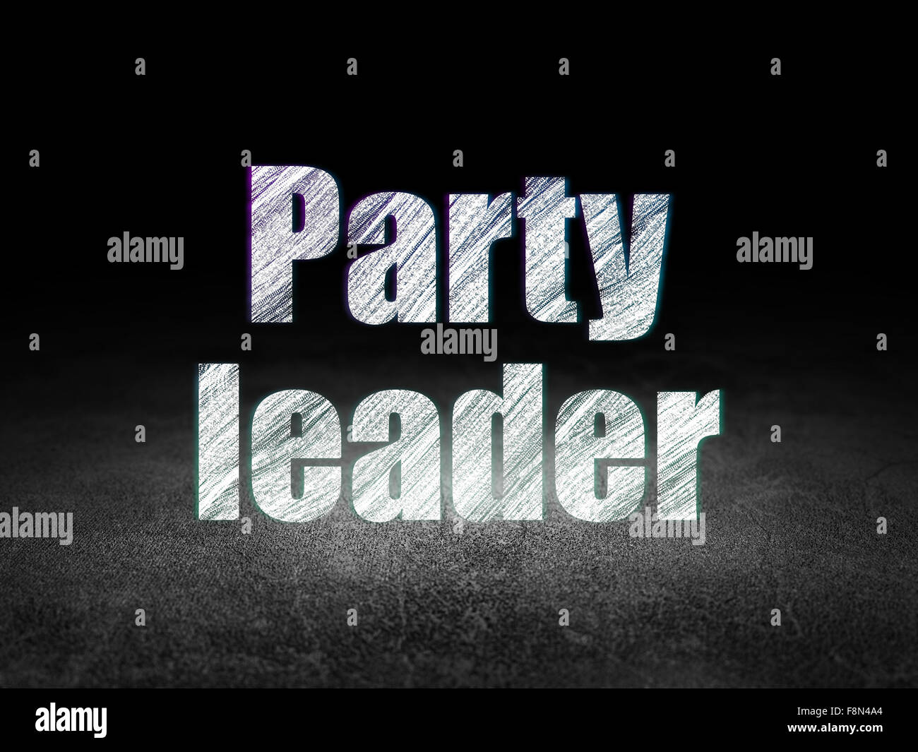 Political concept: Party Leader in grunge dark room Stock Photo - Alamy