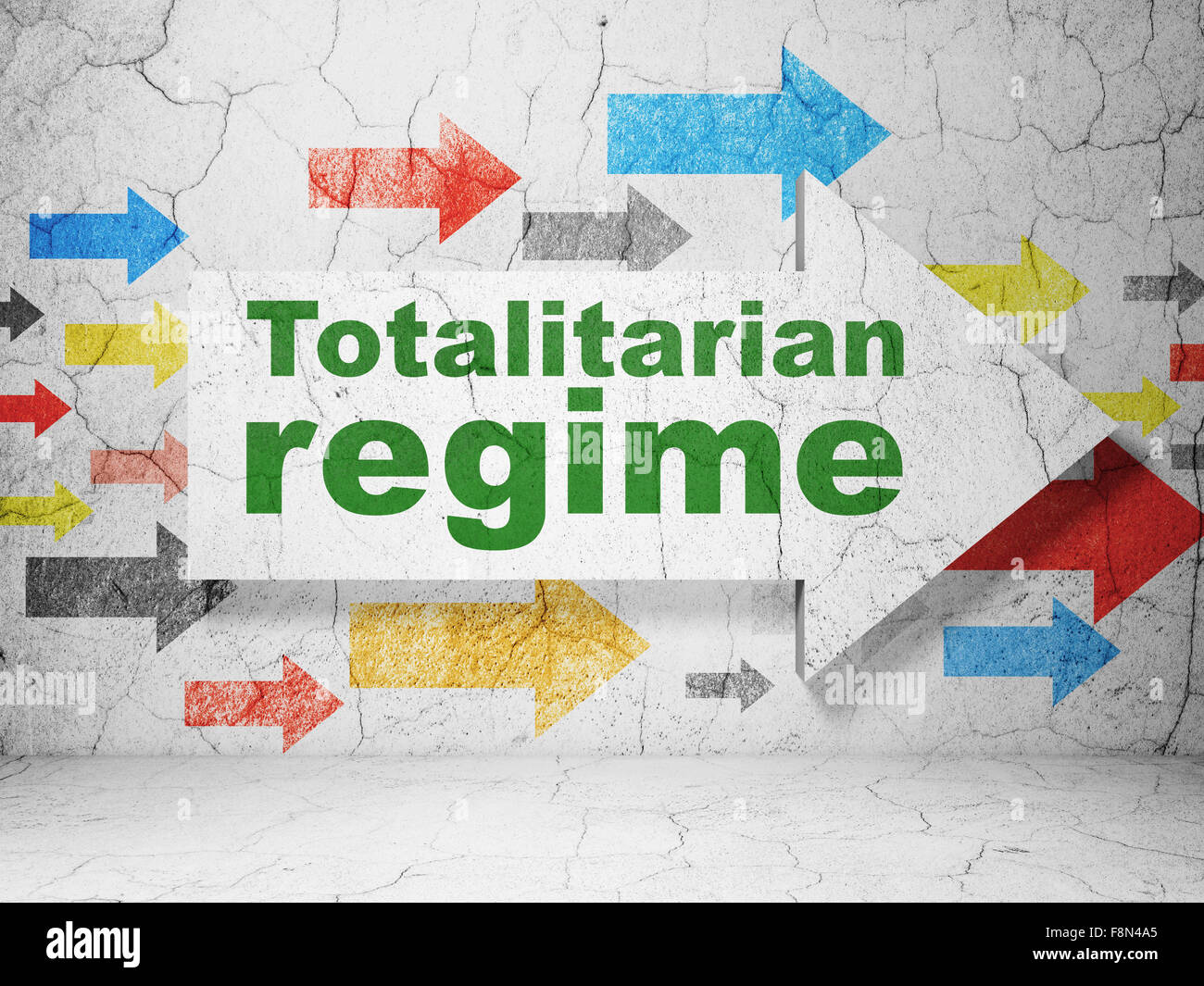 Politics concept: arrow with Totalitarian Regime on grunge wall ...