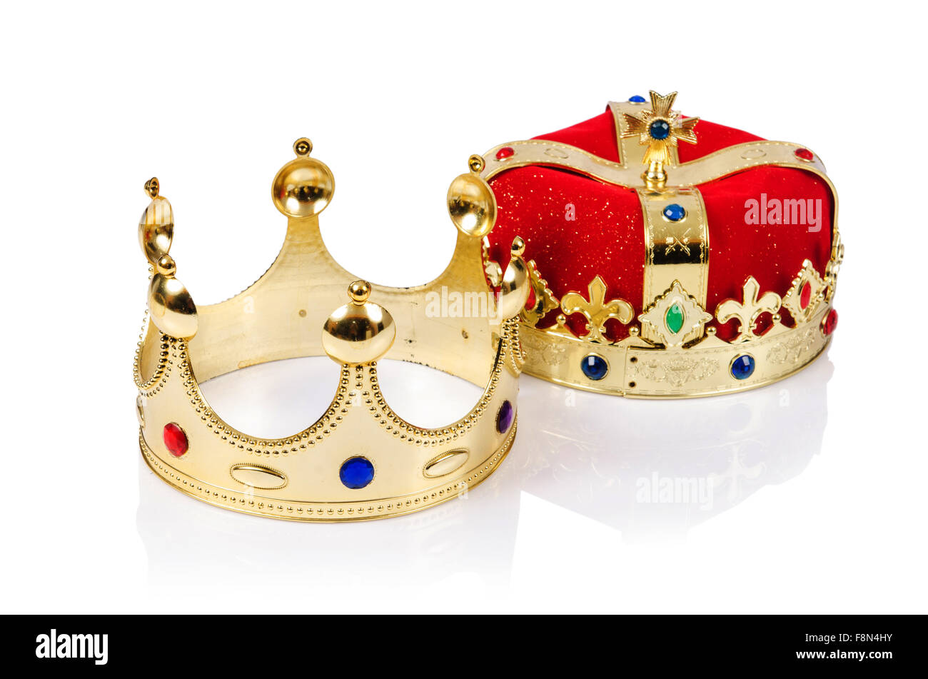 King crown isolated on white Stock Photo - Alamy