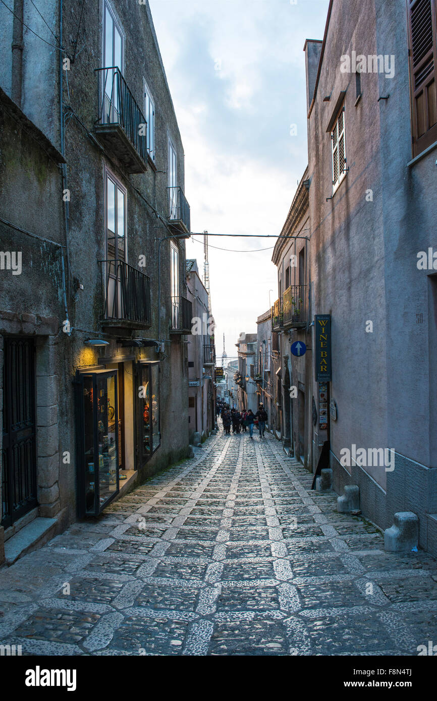 Italy, Sicily, Erice, old town Stock Photo - Alamy