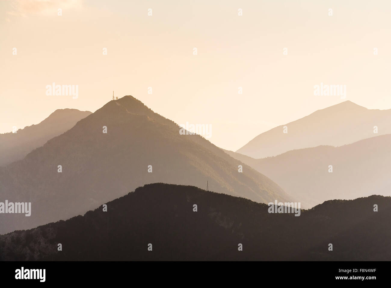 Sunset at Pyrenees Stock Photo - Alamy