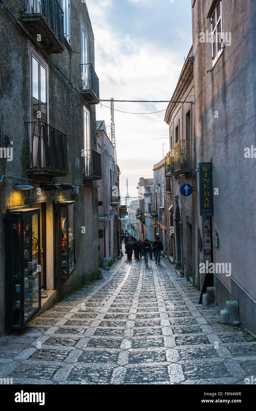 Italy, Sicily, Erice, old town Stock Photo - Alamy