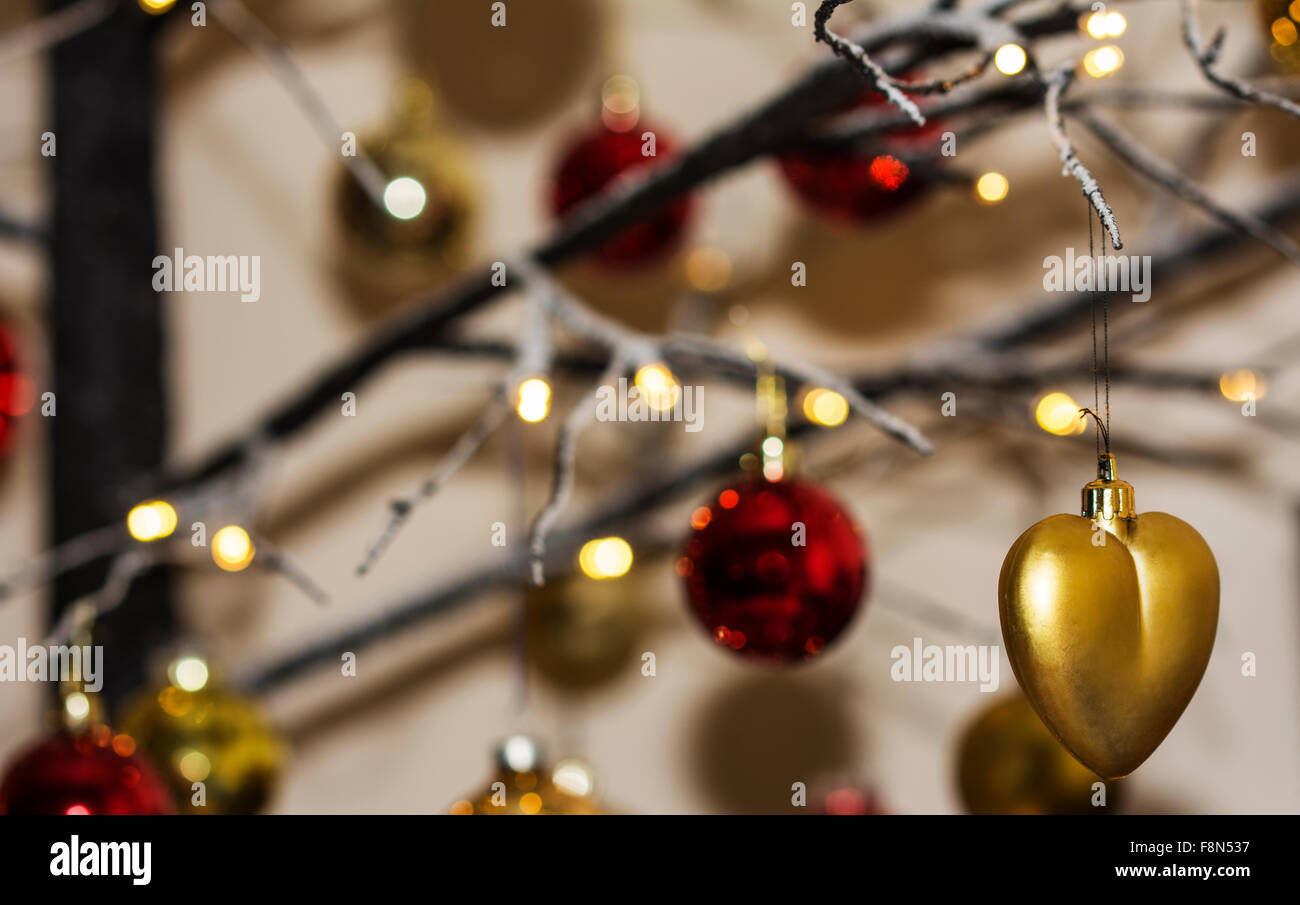 Hanging heart tree decorations hi-res stock photography and images - Alamy