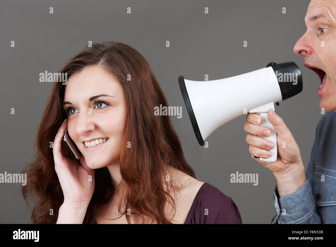 Teenage daughter shouting father hi-res stock photography and images ...