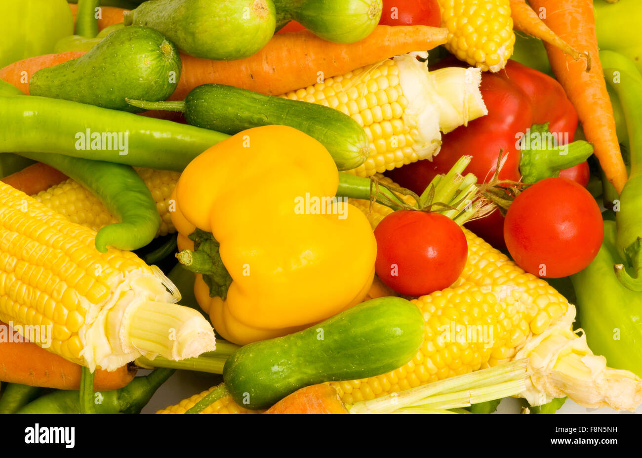 Various colourful vegetables arranges at the market Stock Photo - Alamy