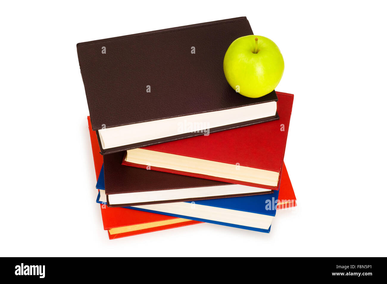 Back to school concept with books and apple Stock Photo - Alamy