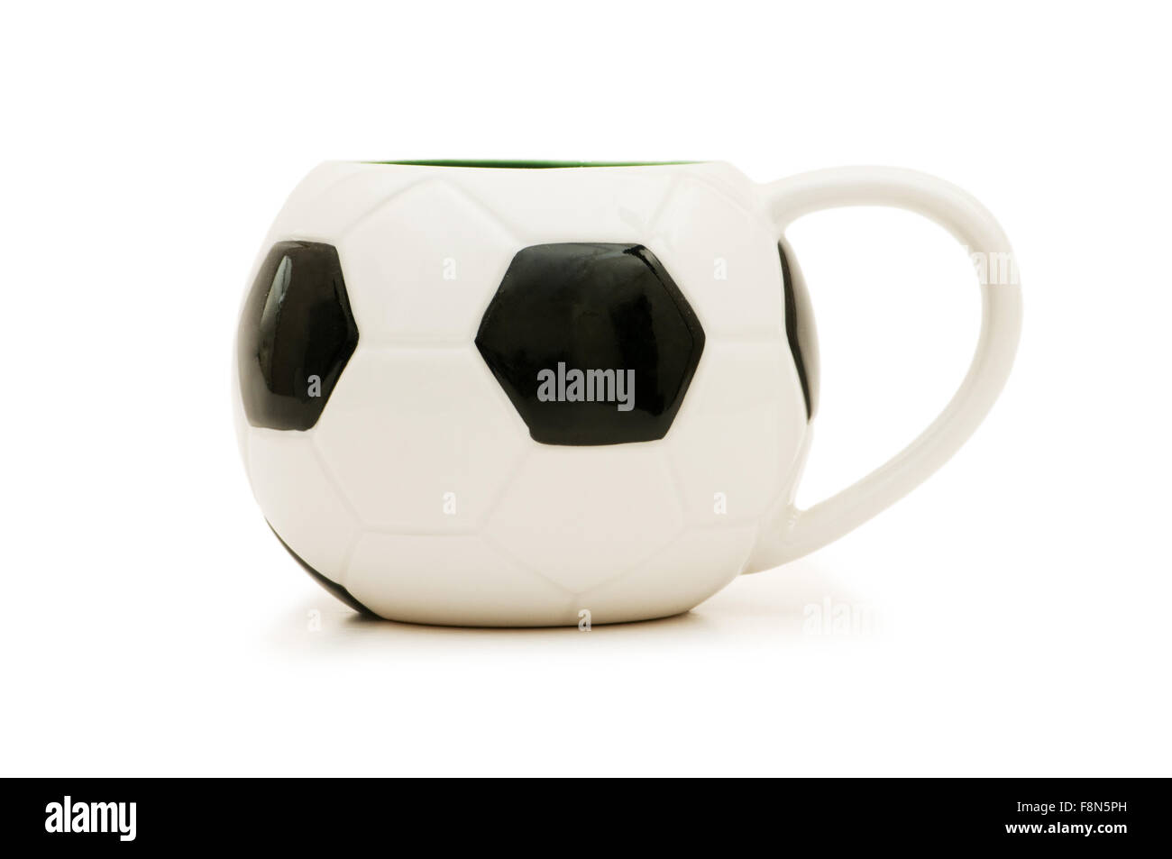 Football shaped cup isolated on the white Stock Photo - Alamy