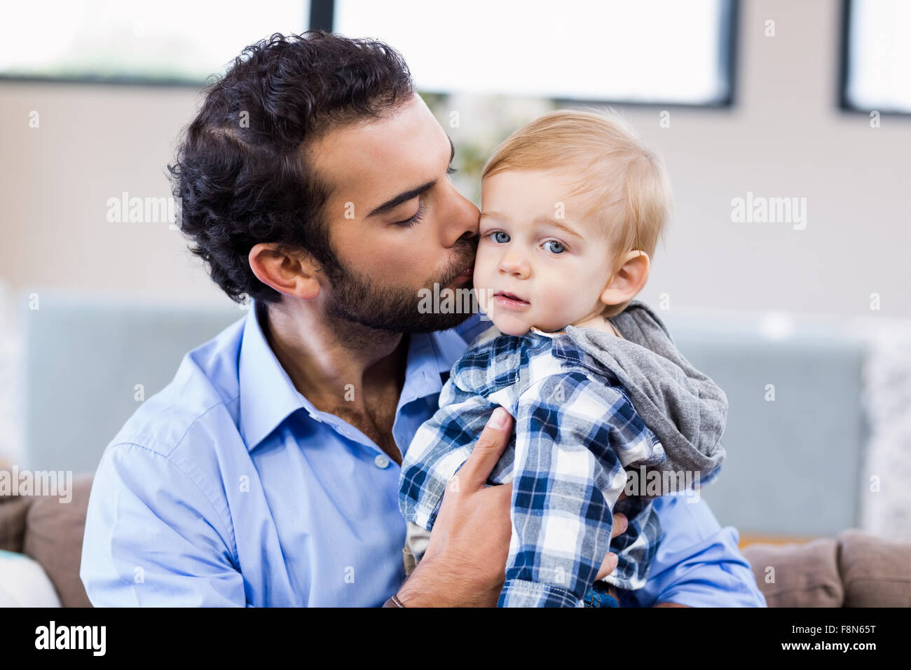 Handsome man with child Stock Photo - Alamy