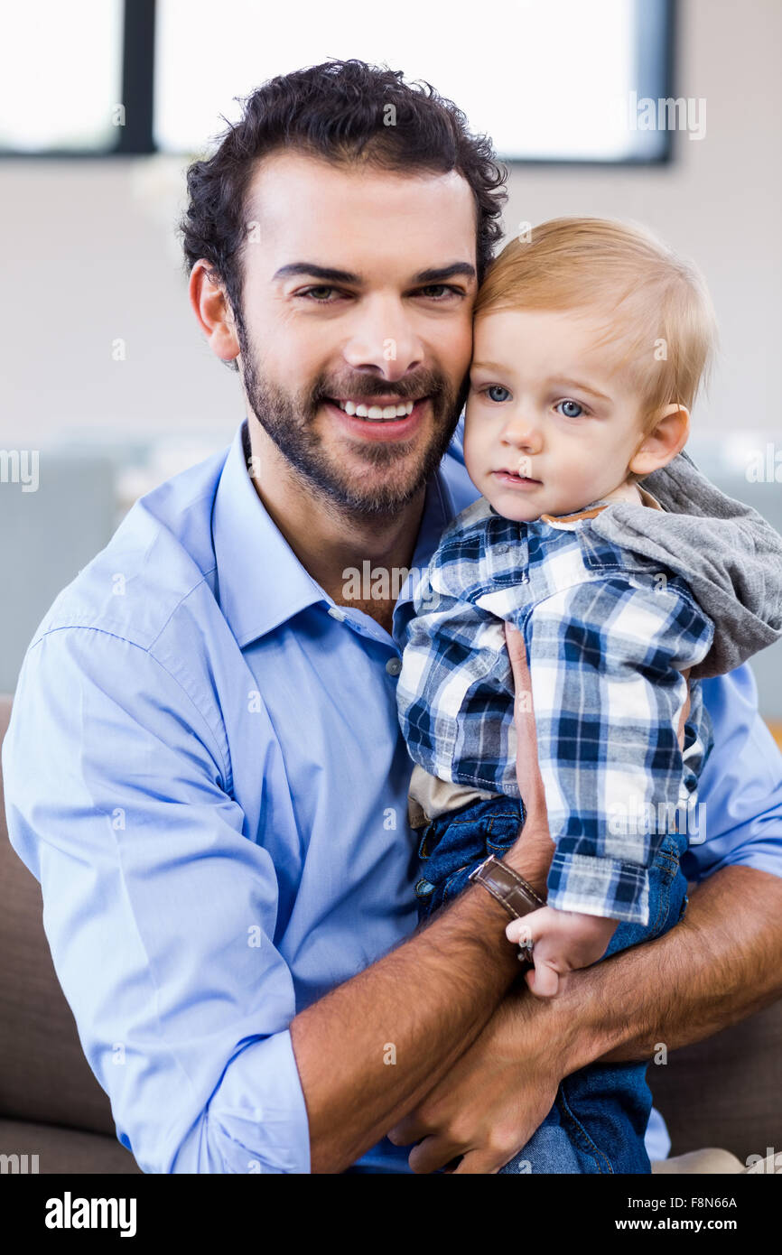 Handsome man with child Stock Photo - Alamy
