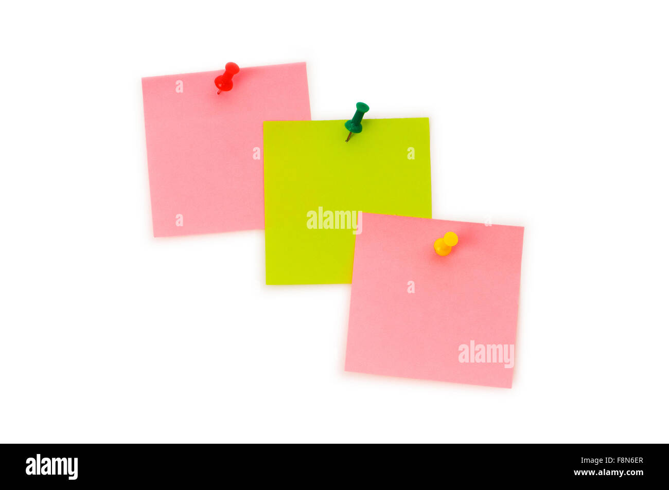 Reminder notes isolated on the white board Stock Photo - Alamy