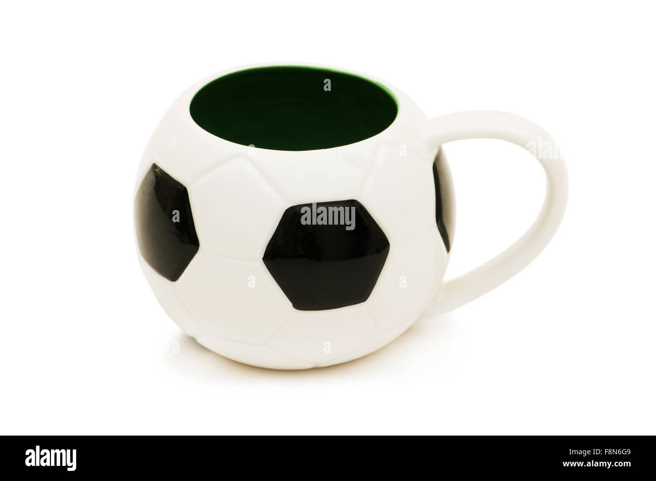Football shaped cup isolated on the white Stock Photo - Alamy