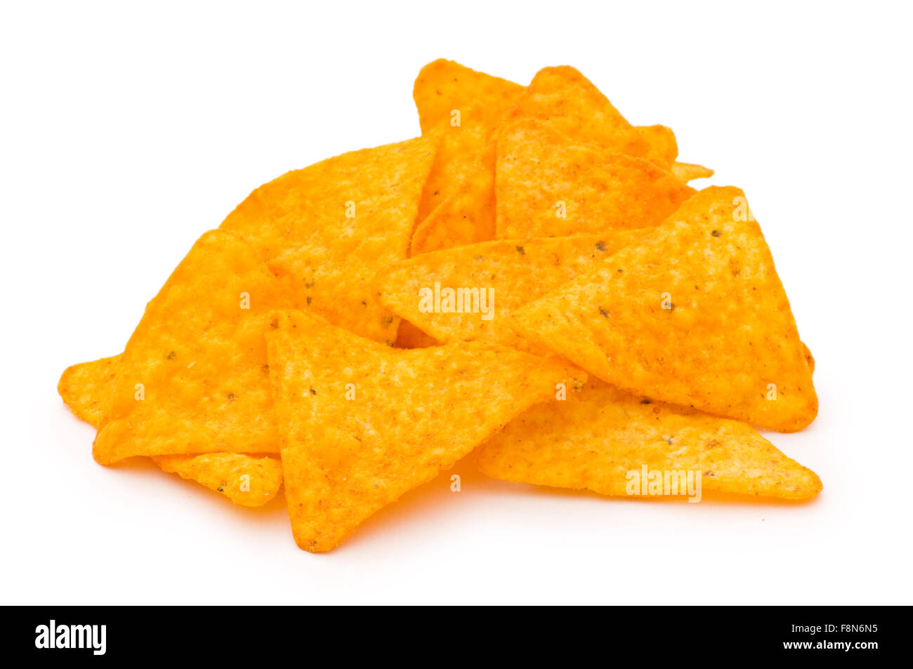 Heap of chips isolated on the white background Stock Photo - Alamy