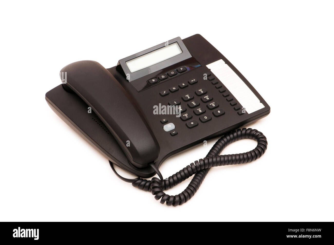 Office phone isolated on the white background Stock Photo - Alamy