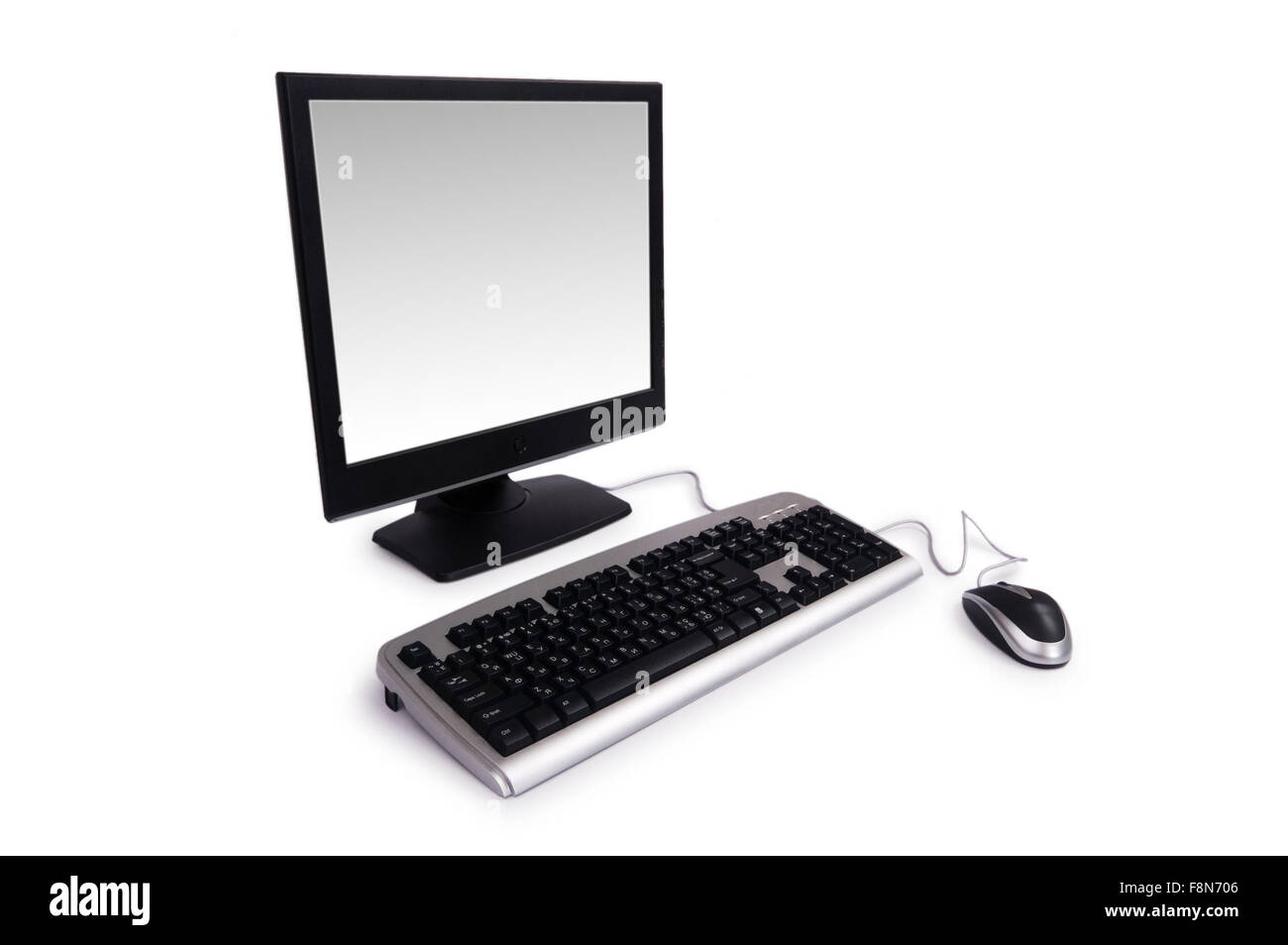 Desktop computer isolated on the white background Stock Photo - Alamy