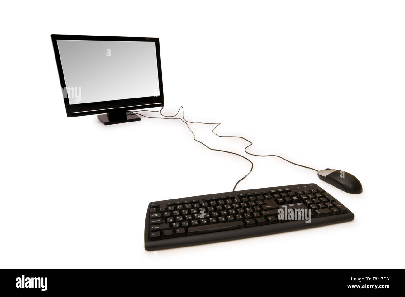 Personal computer isolated on the white background Stock Photo - Alamy