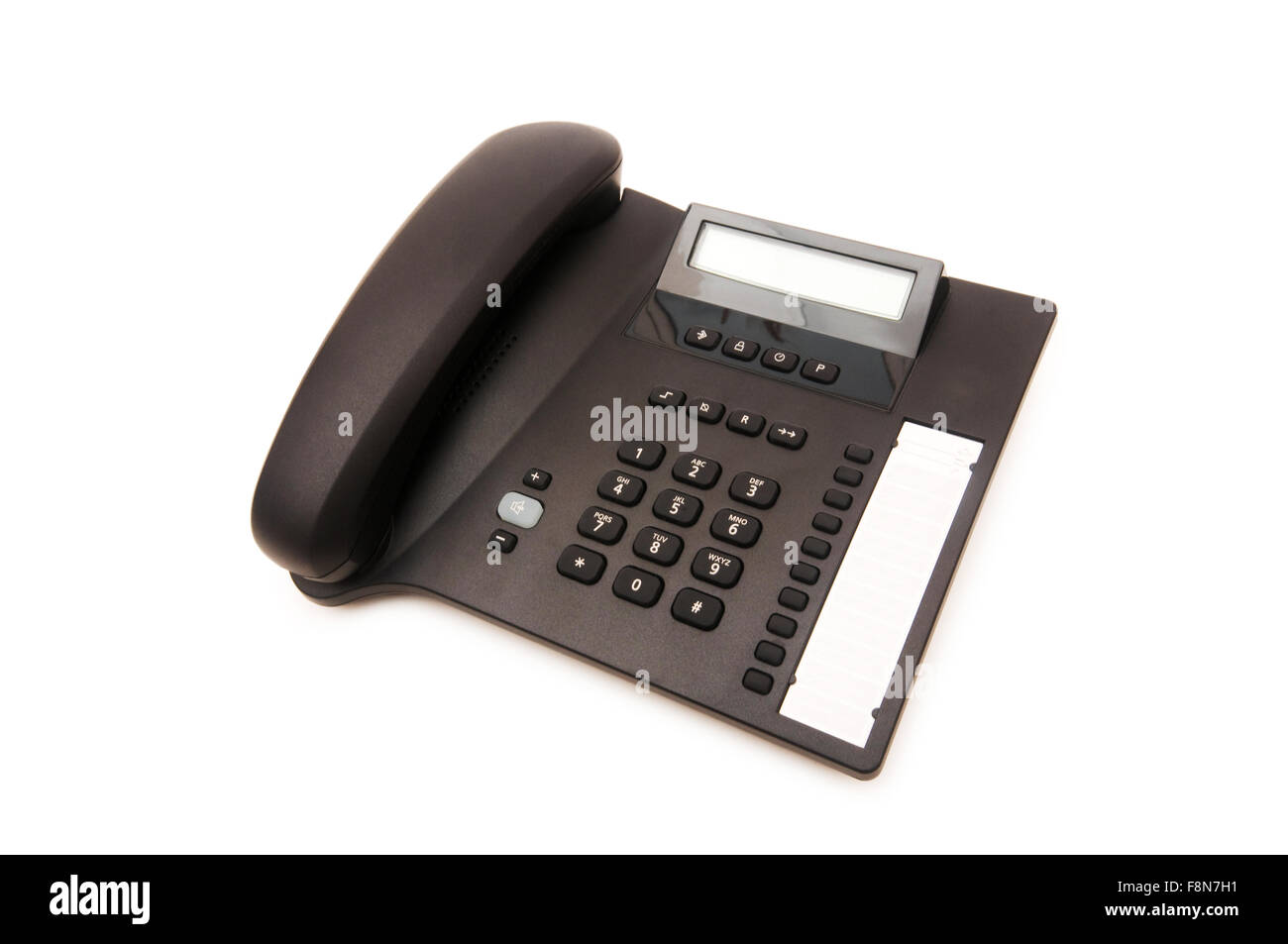 Office phone isolated on the white background Stock Photo - Alamy