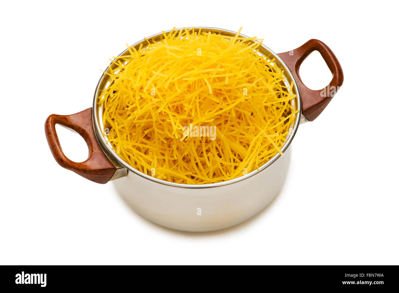Spaghetti pot isolated on the white background Stock Photo - Alamy
