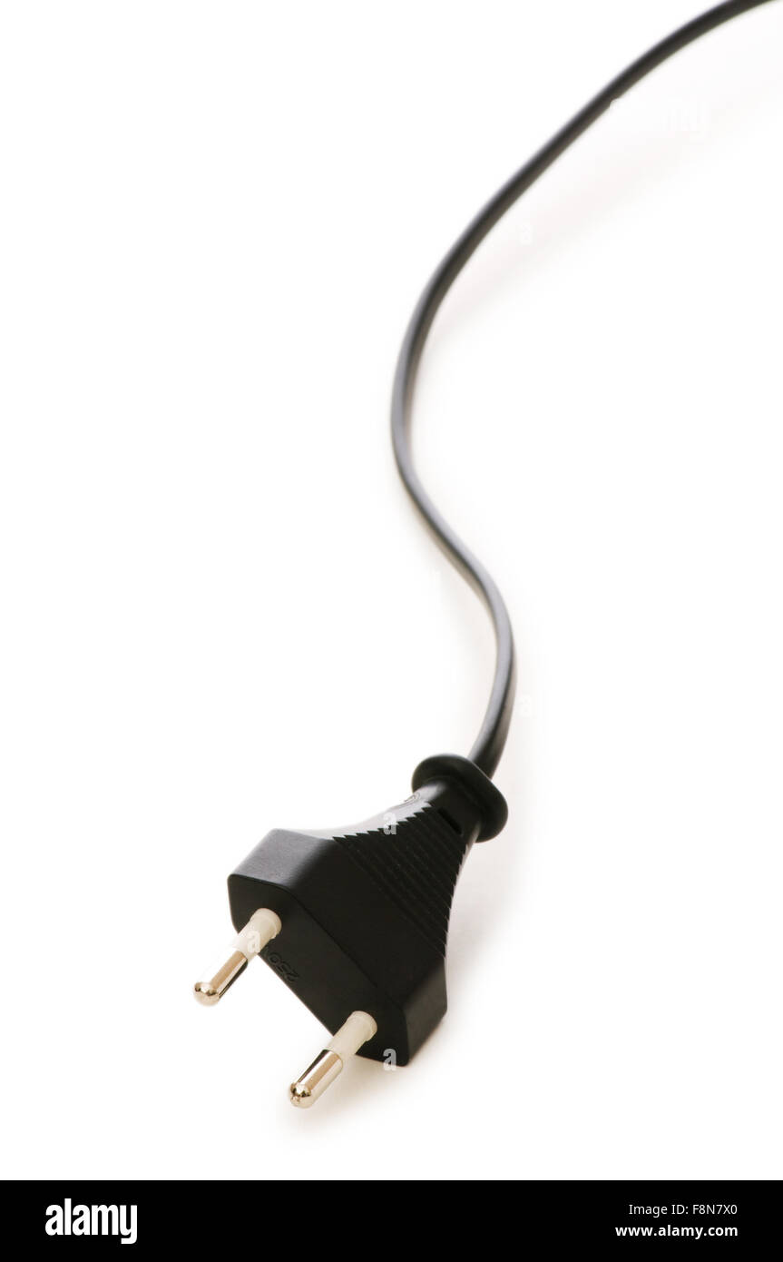 Electric plug isolated on the white background Stock Photo - Alamy