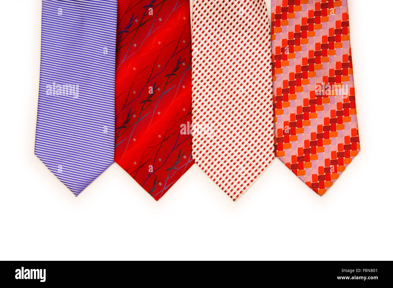 Selection of ties isolated on the white Stock Photo - Alamy