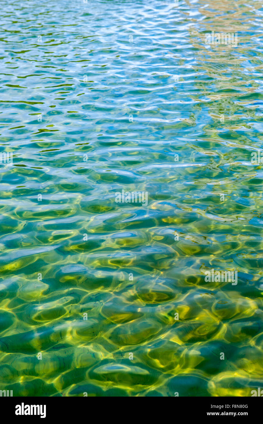 Abstract water ripples colored blue and green Stock Photo - Alamy