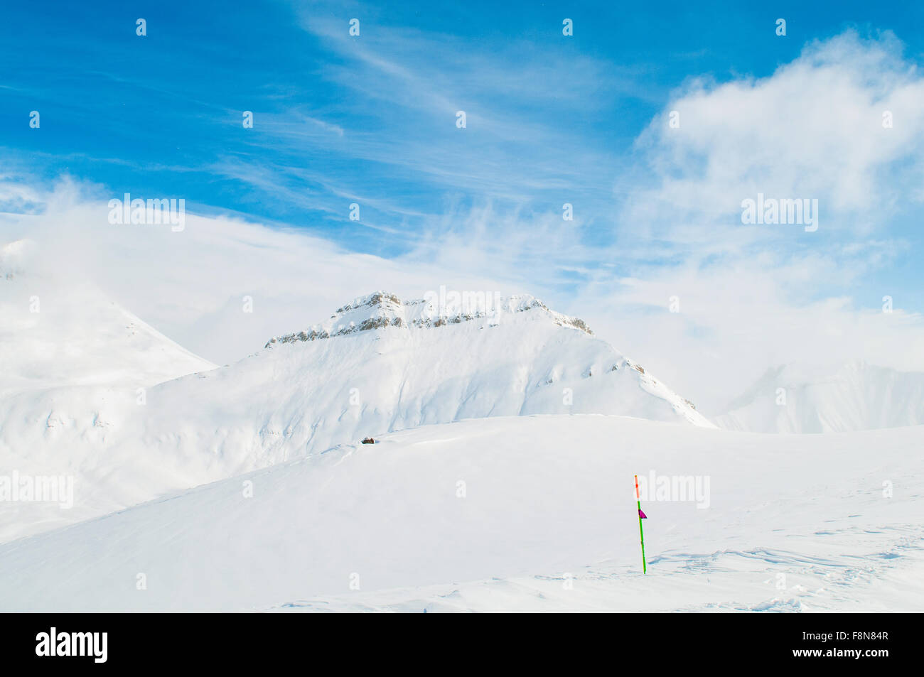 Snow mountains on bright winter day Stock Photo - Alamy