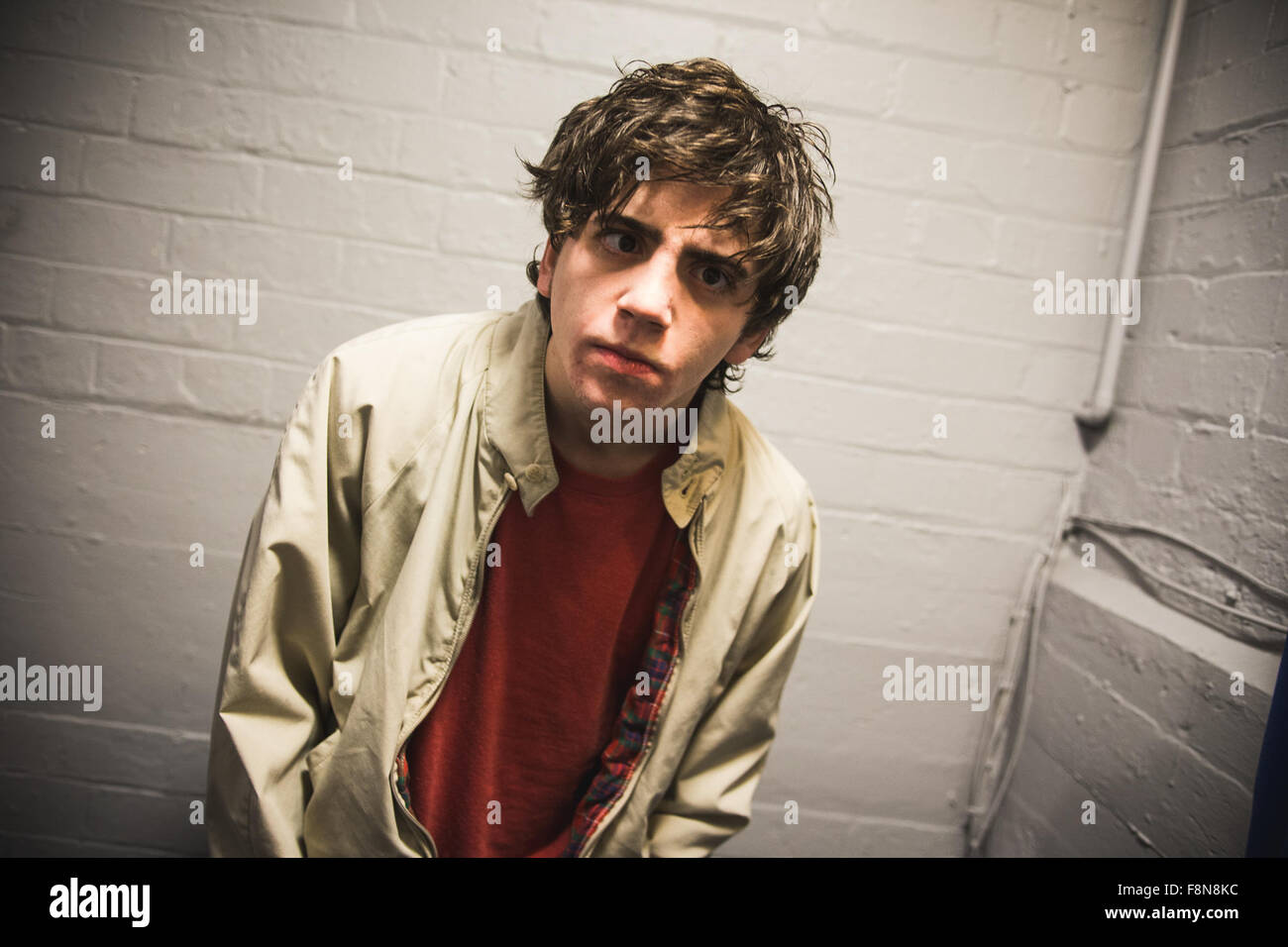 Dec. 8, 2015 - Pretty Vicious backstage at the Manchester Apollo before ...