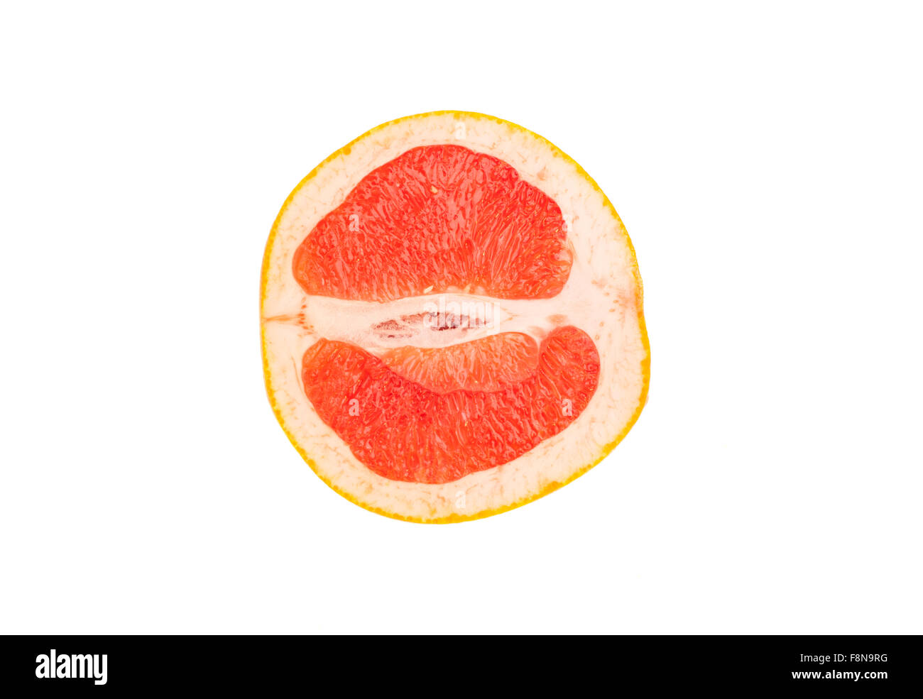 Half a grapefruit isolated on white Stock Photo - Alamy