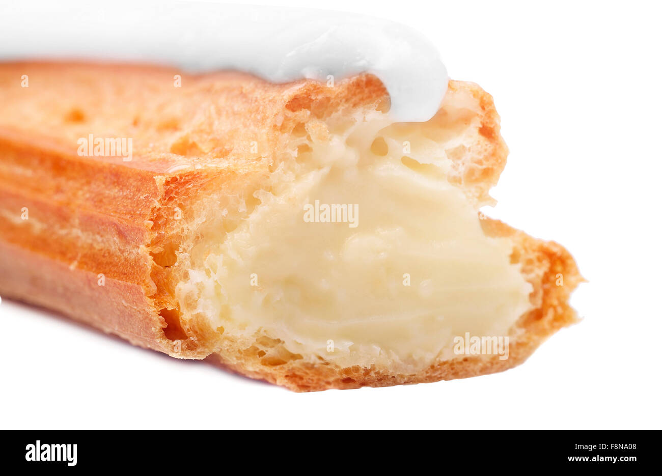 Eclairs isolated on white Stock Photo - Alamy