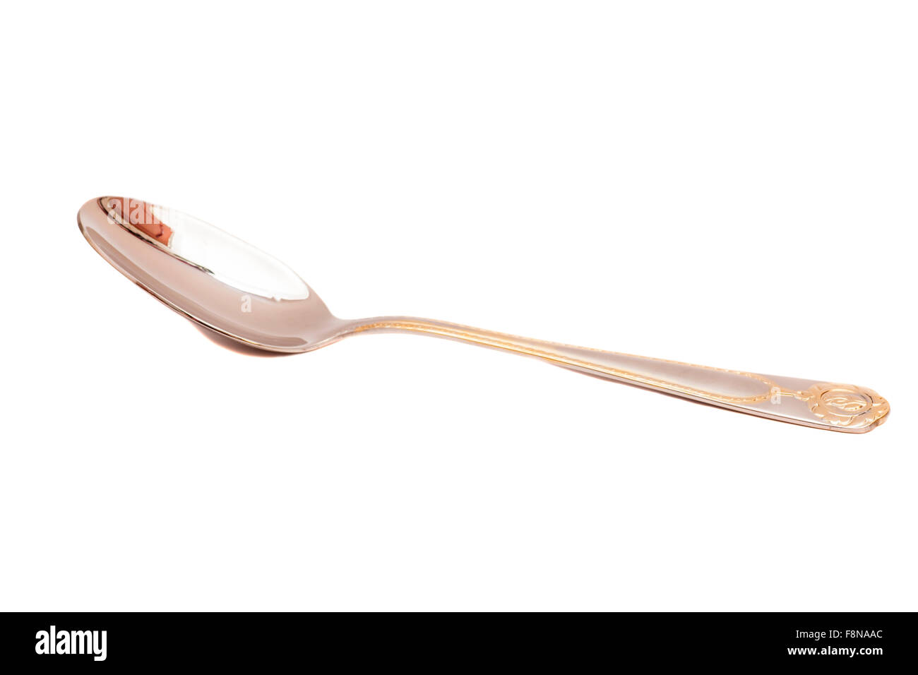 metal spoon isolated on a white background Stock Photo - Alamy