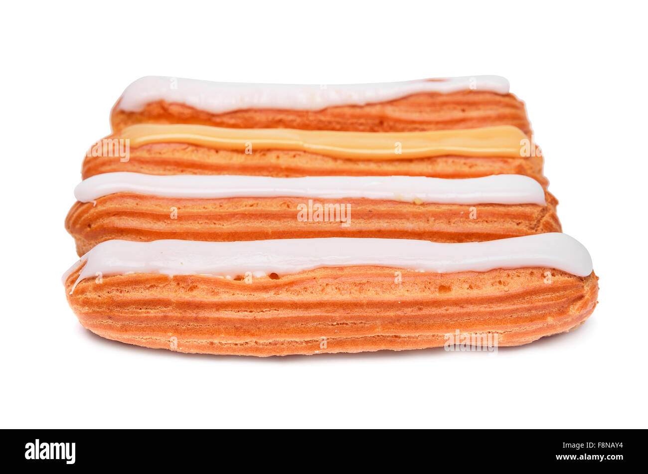Eclairs isolated on white Stock Photo - Alamy