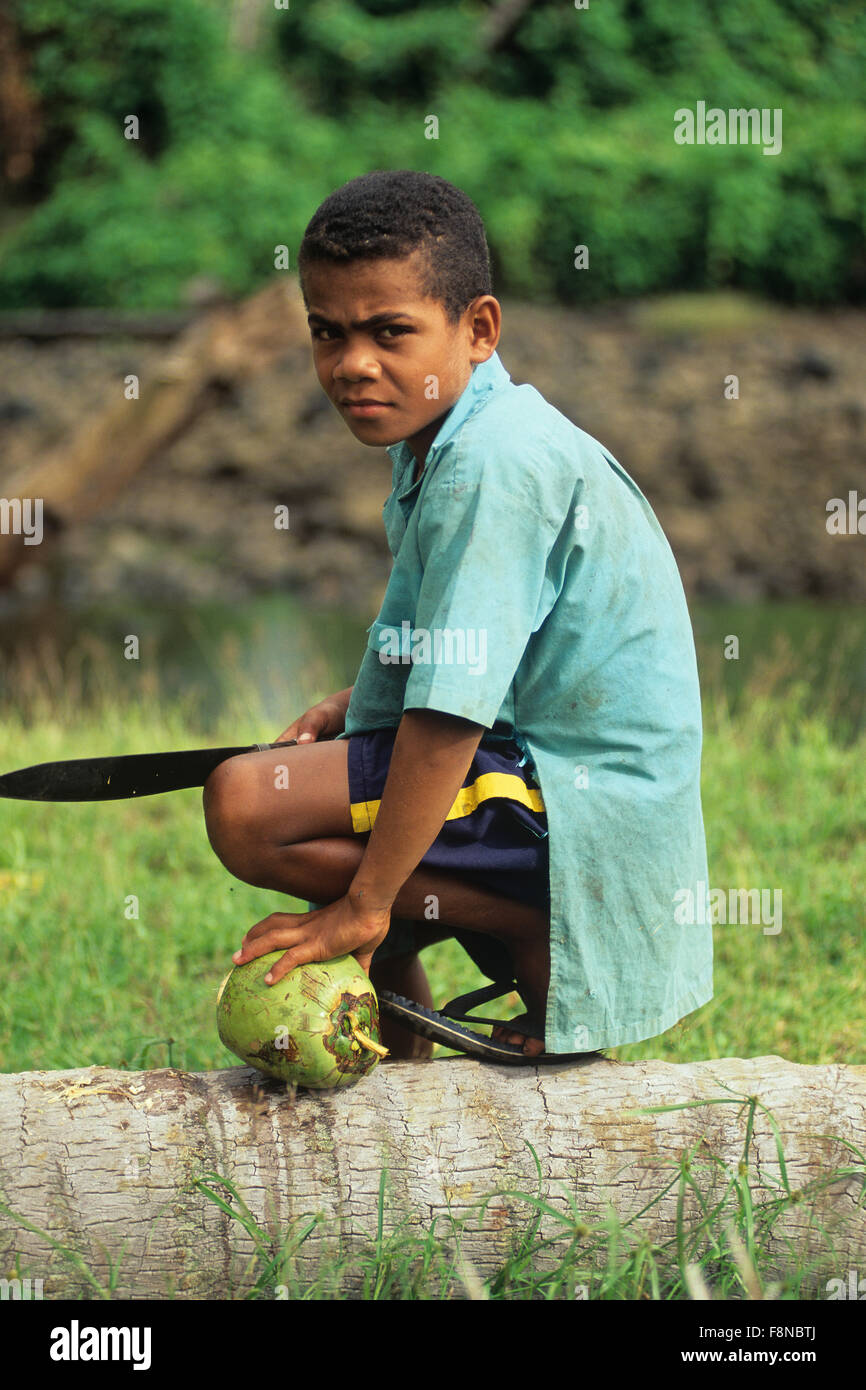 Fijian boy hi-res stock photography and images - Alamy