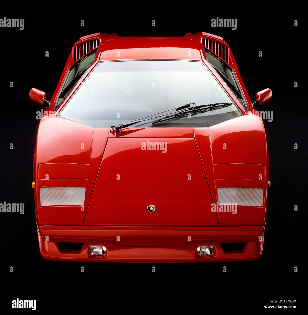 Red Lamborghini Countach in studio from front Stock Photo - Alamy