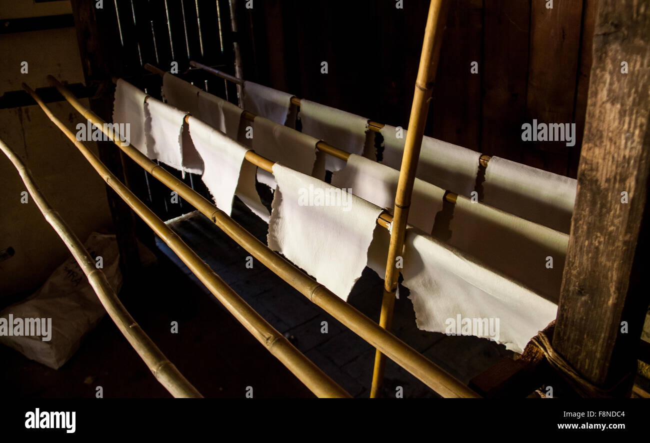 Ancient paper mill. Old traditional process of paper production Stock ...