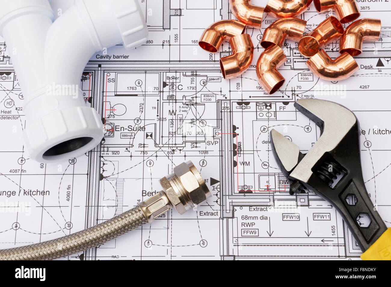 Plastic pipe components hi-res stock photography and images - Alamy